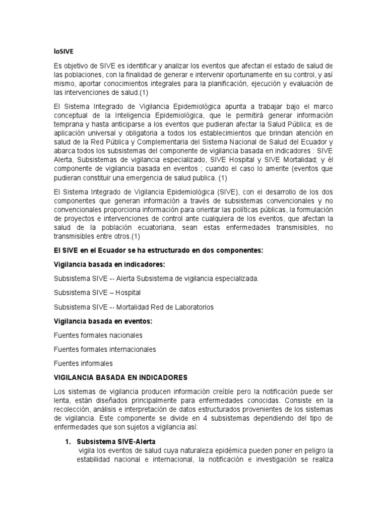 Sive | PDF | Hospital | Información