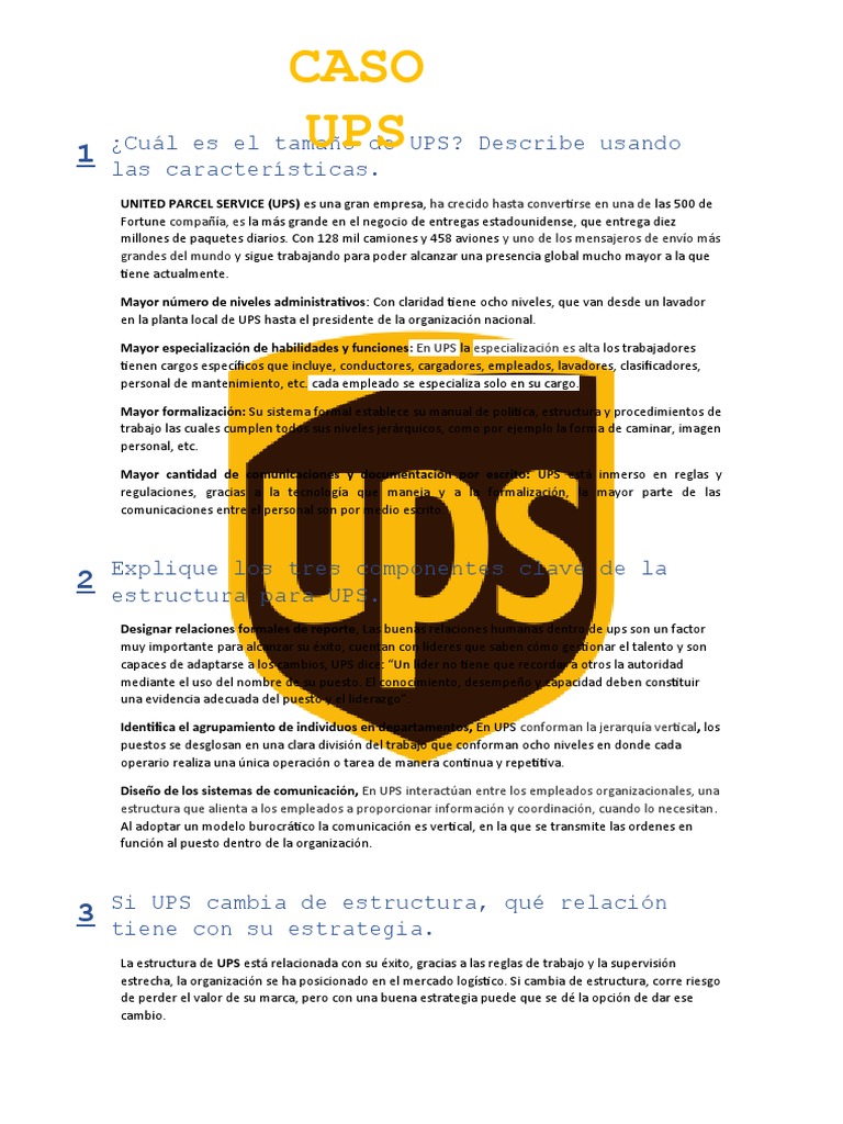 Estructura y Éxito de UPS | PDF | United Parcel Service | Liderazgo