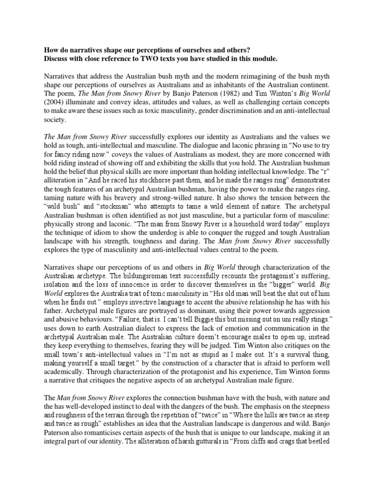 How Do Narratives Shape Our Perceptions of Ourselves and Others | PDF ...