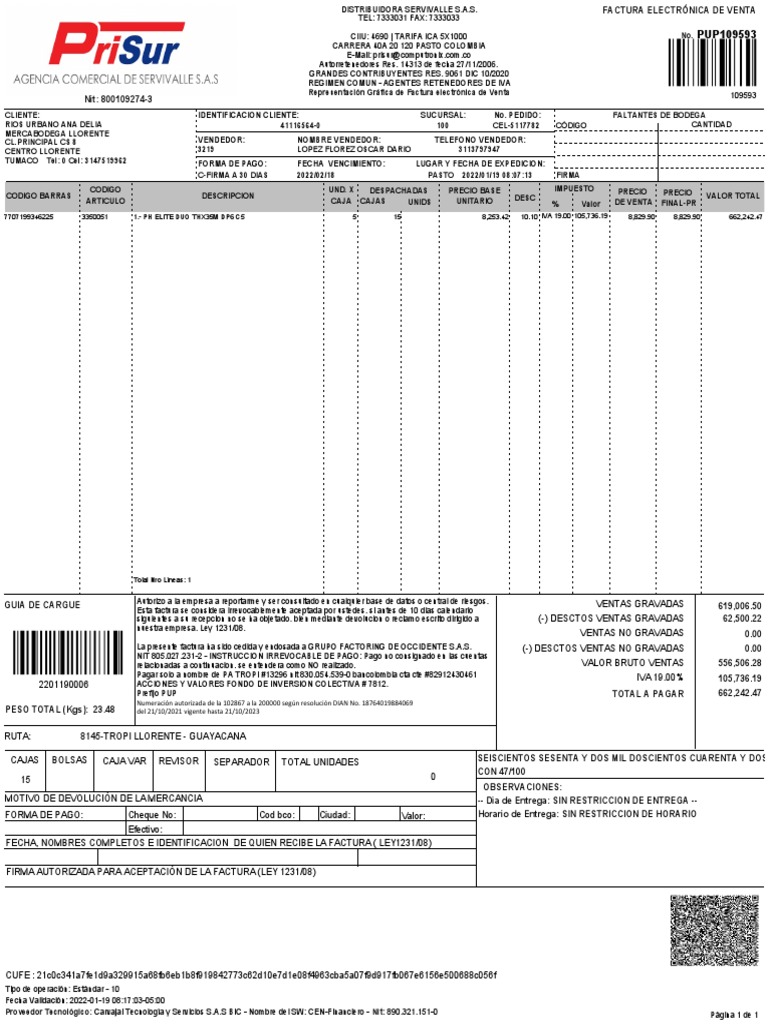 Modelo de Facturación Con IVA | PDF | Pagos | Industrias de servicio