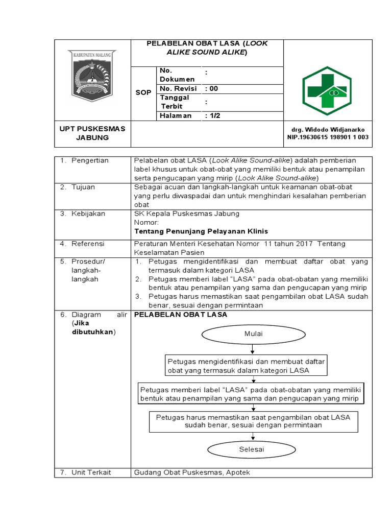 Pelabelan Obat LASA untuk Keamanan | PDF