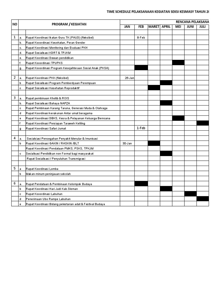 Contoh Time Schedule | PDF