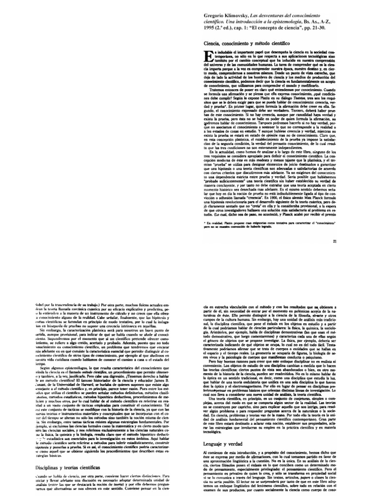 Introducción a la Epistemología | PDF | Verdad | Conocimiento