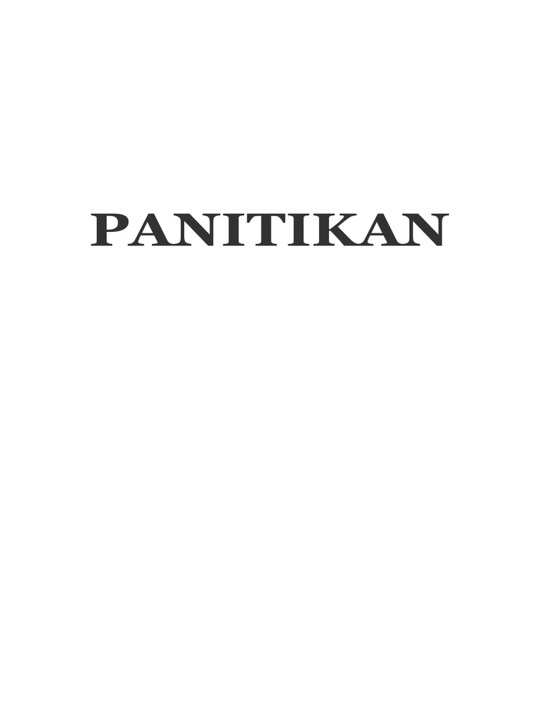 PANITIKAN | PDF