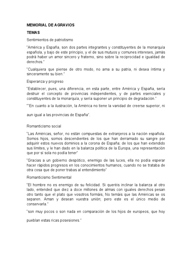 Memorial de Agravios | PDF | España | Américas