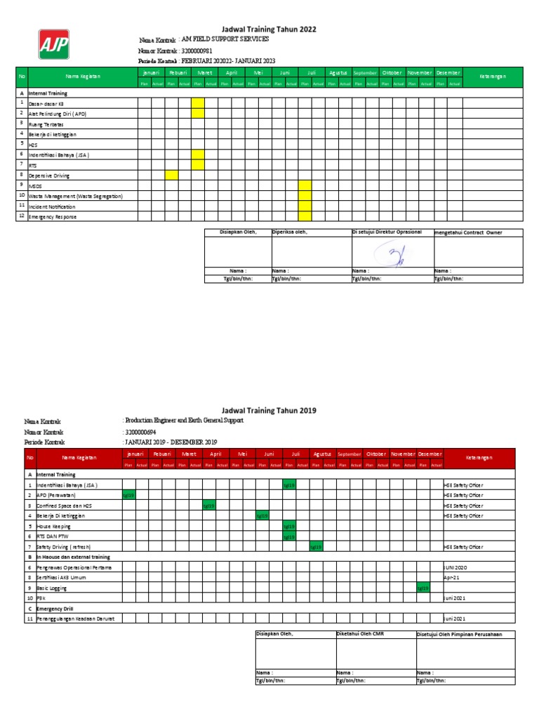 Jadwal Pelatihan K3 2019-2021 | PDF