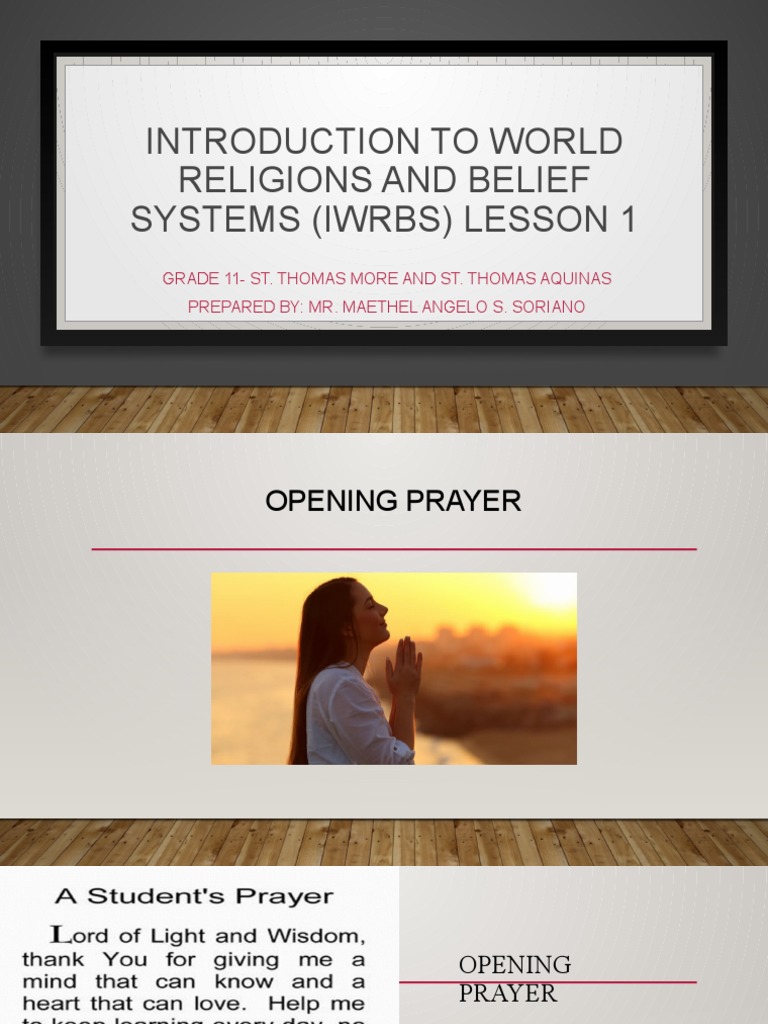 Introduction To World Religion and Belief System Lesson 1 | PDF | God ...