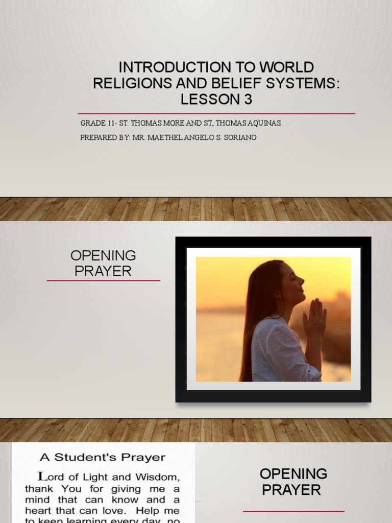 Introduction To World Religion and Belief System Lesson 3 | PDF
