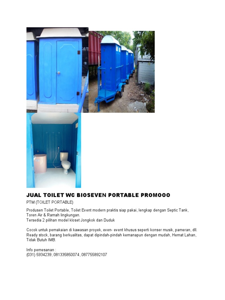 Jual Toilet Portable Termurah | PDF