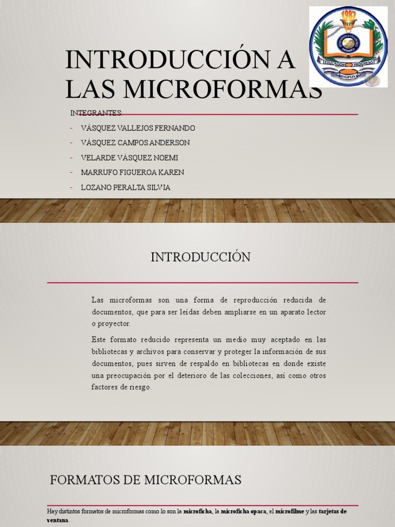 Introducción A Las Microformas | PDF | Microforma | Química