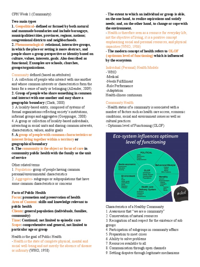 CPH Week 1 | PDF | Health Care | Public Health