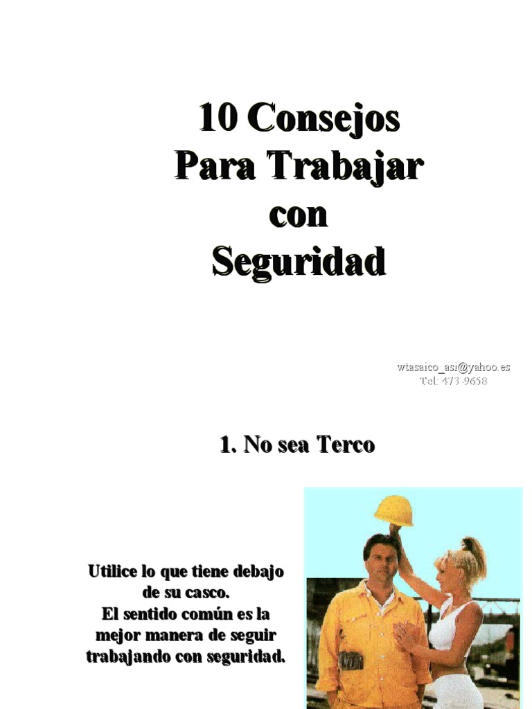 10 Consejos para Trabajar Con Seguridad | PDF