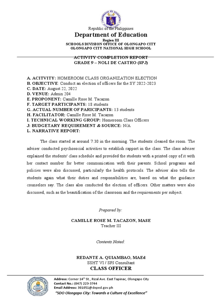 Election of Officers | PDF