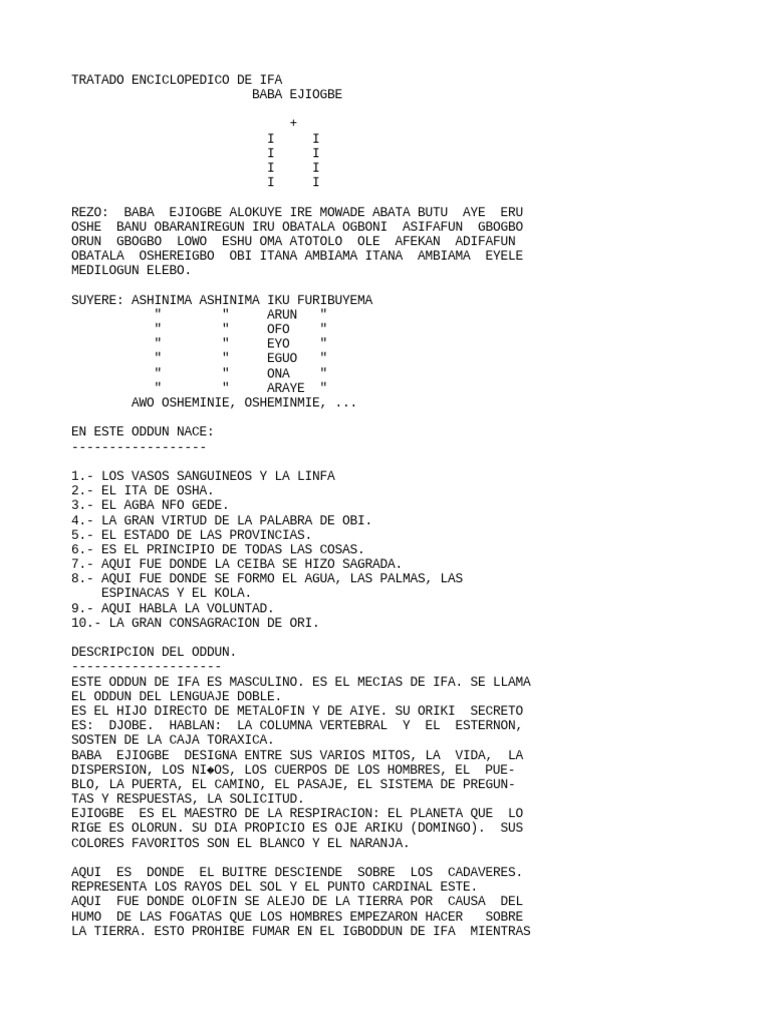 1 Baba Ejiogbe | Descargar gratis PDF | Religiones religiosas | Santeria