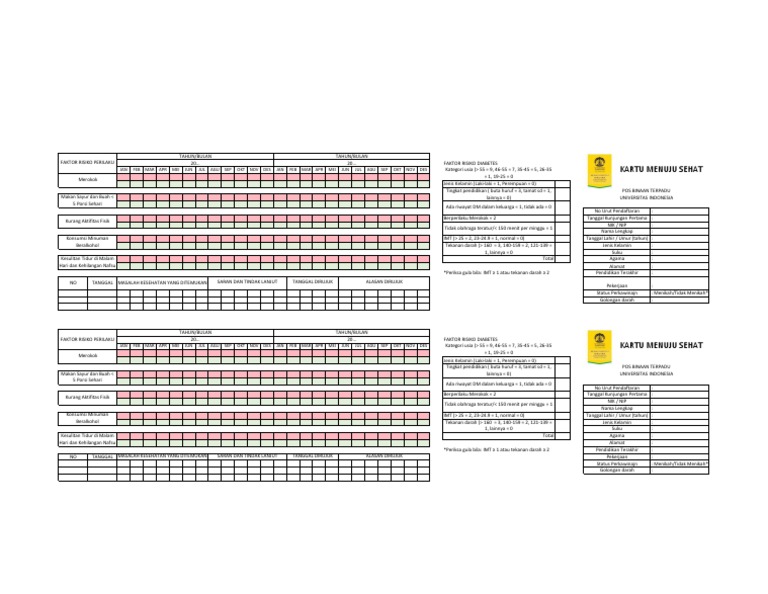 Kartu Posbindu Revisi 2 | PDF