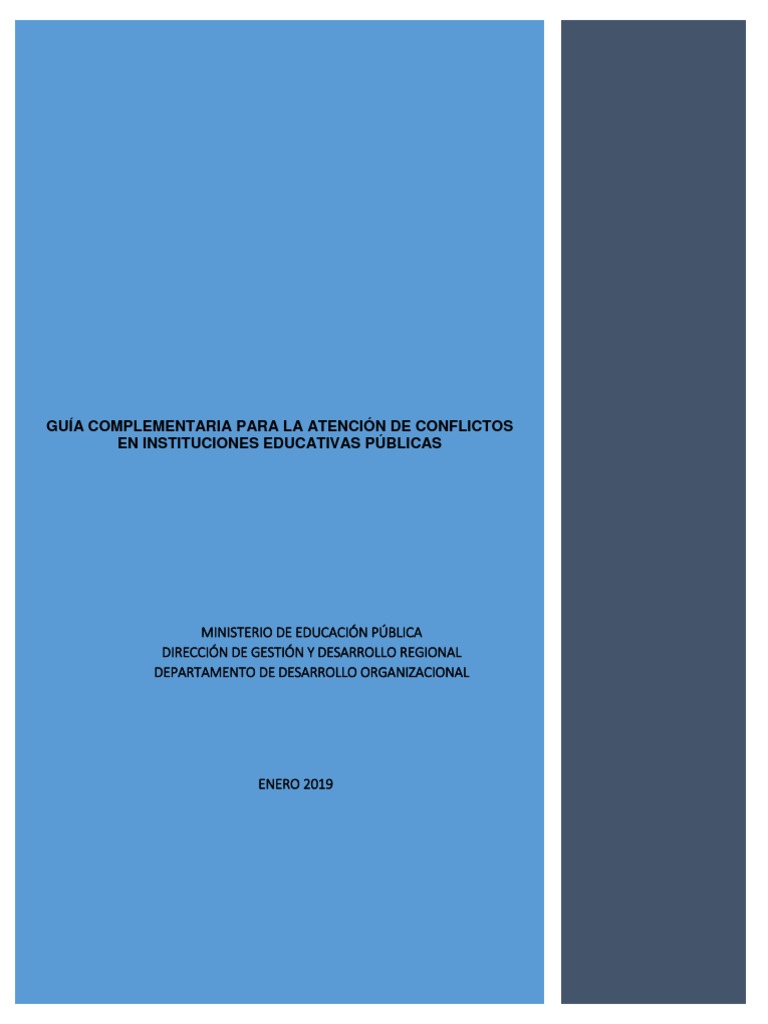 Guia Complementaria Atencion Conflictos Instituciones Educativas Publicas | PDF | Comisión ...