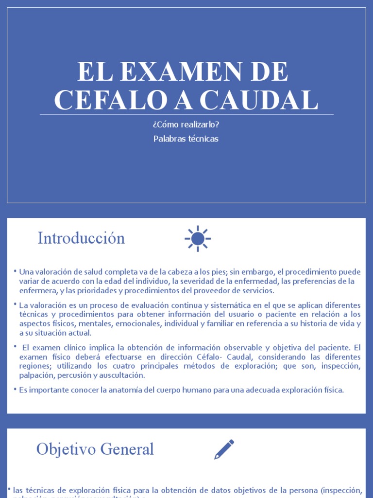 El Examen de Cefalo A Caudal | PDF | Examen físico | Enfermería