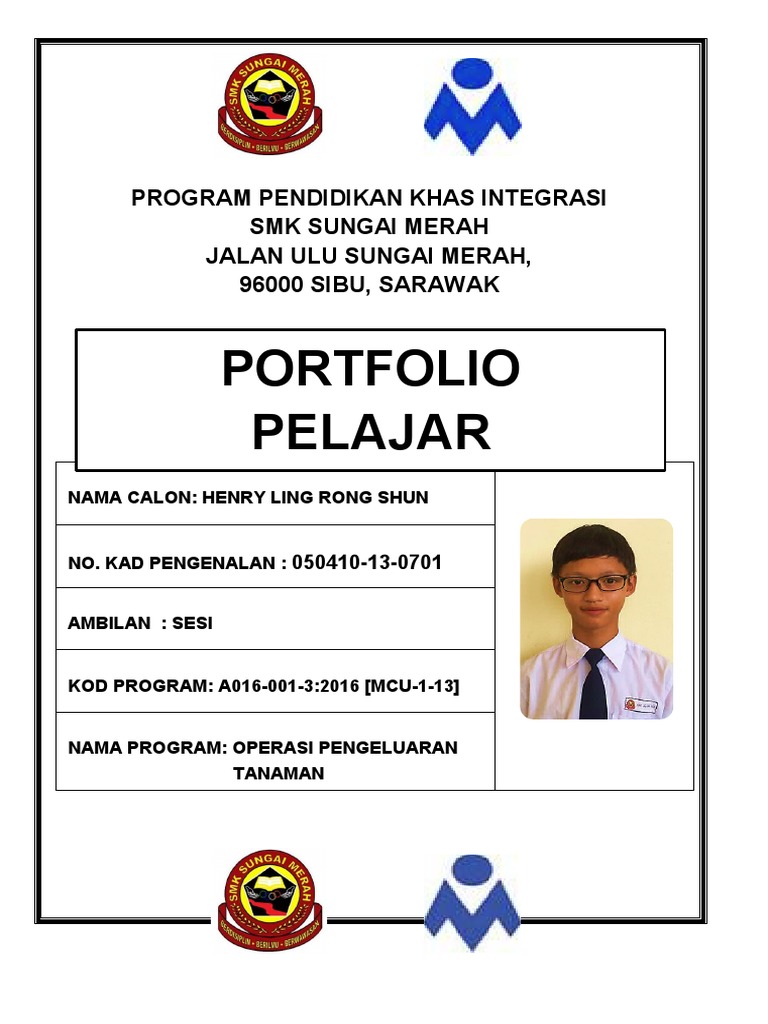 Muka Depan Portfolio Murid | PDF