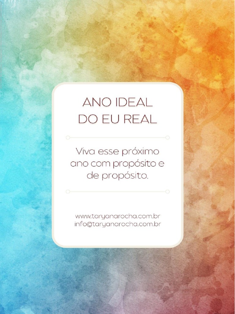 Ano Ideal Do Eu Real | PDF | Família | Pensamento