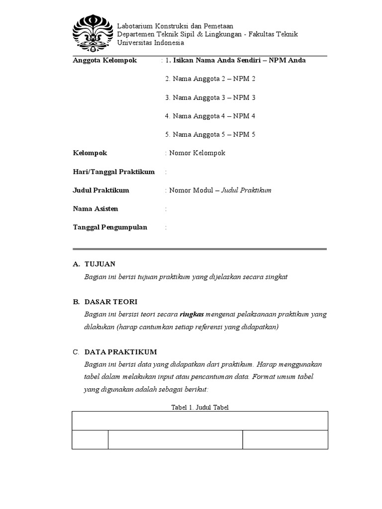 Template Laporan Pemetaan 2022 | PDF