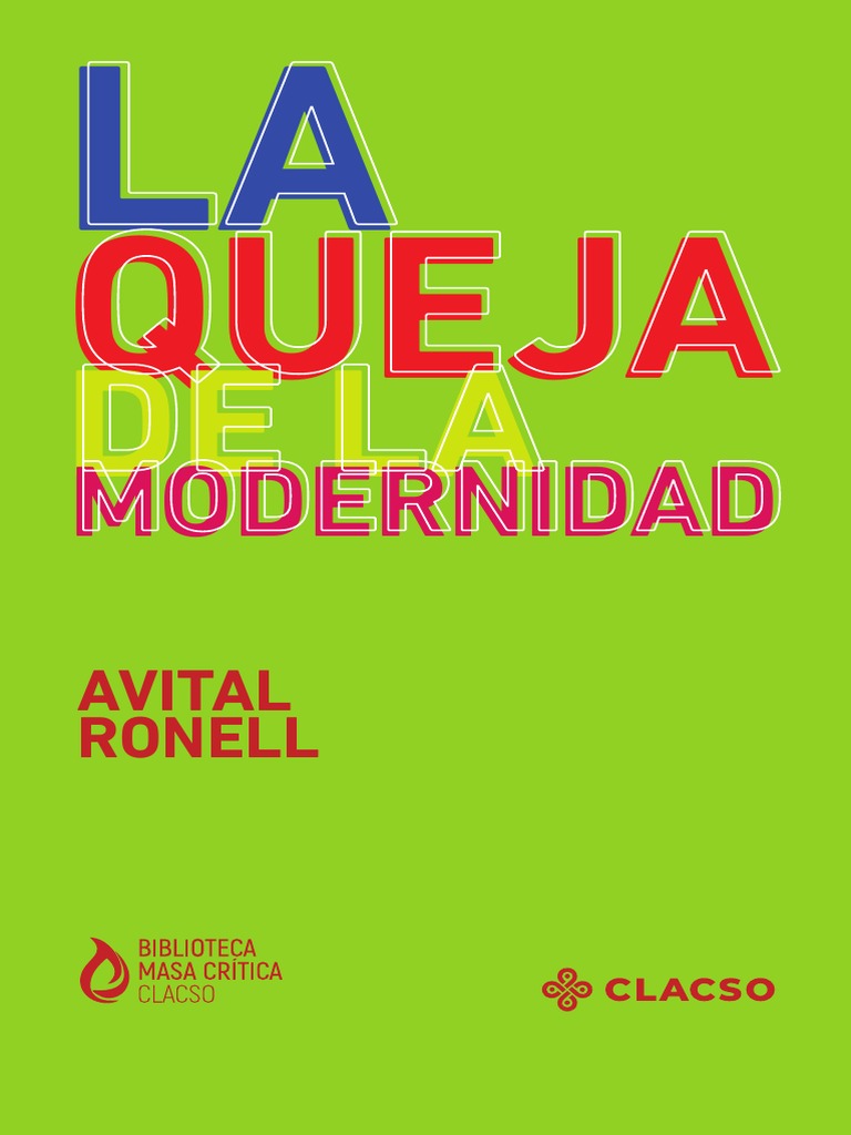 La Queja de La Modernidad, Avital Ronell Digital | PDF | VIH / SIDA ...