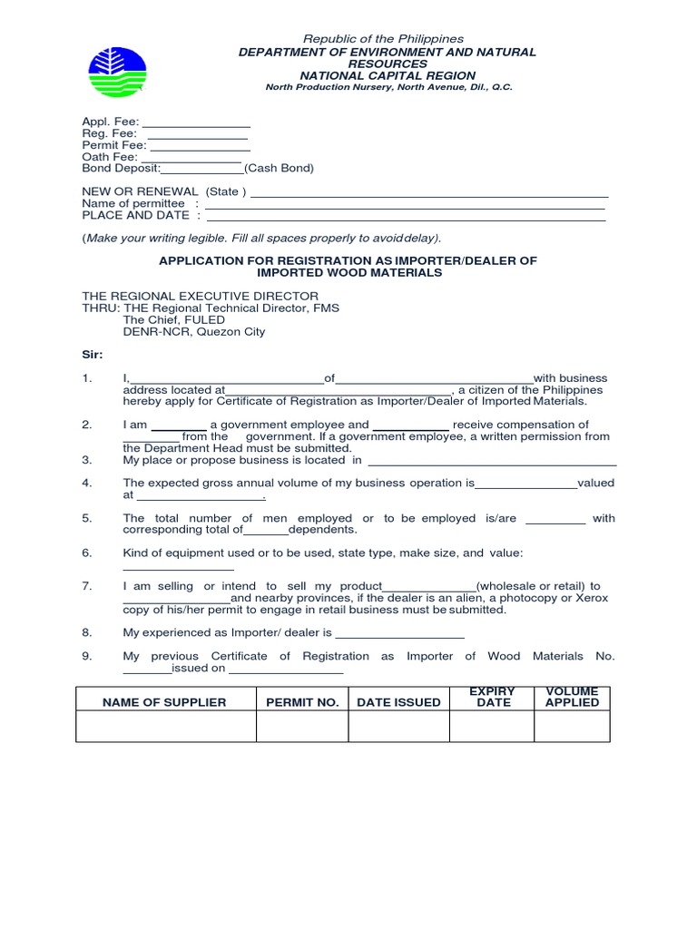 b3 Lumber Dealer Application Imported | PDF | Government | Justice
