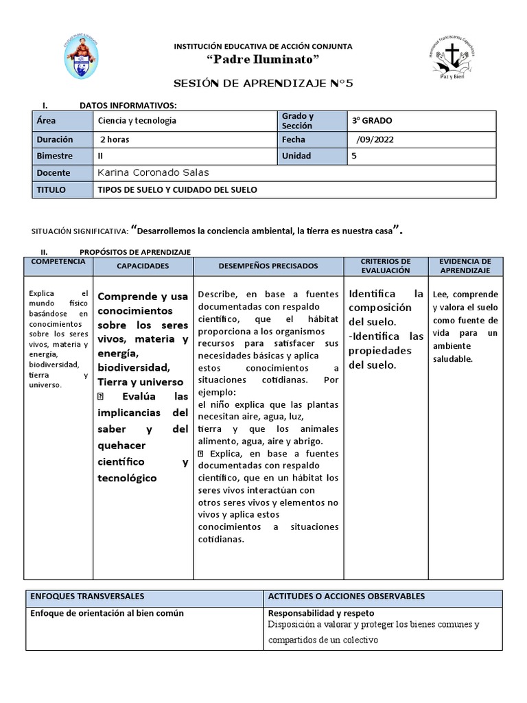 SESION Tipos de Suelo | PDF | Aprendizaje | Suelo SESION Tipos de Suelo | PDF | Aprendizaje | Suelo