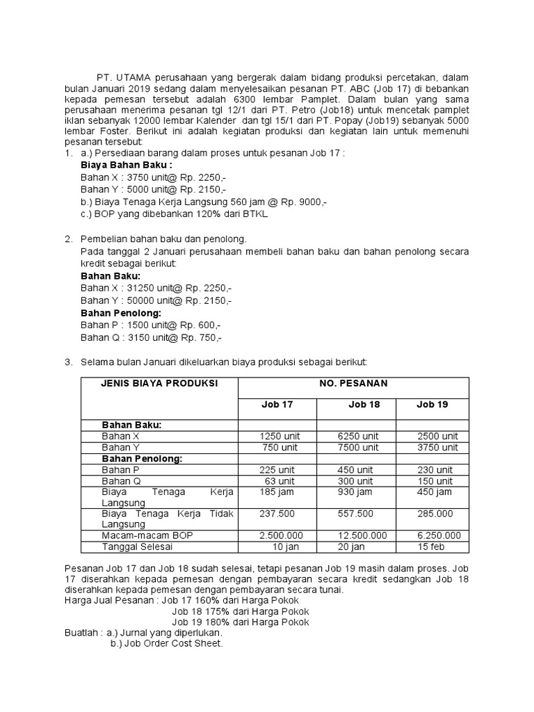 Tugas Sesi-4 Soal HPP Pesanan-2 | PDF
