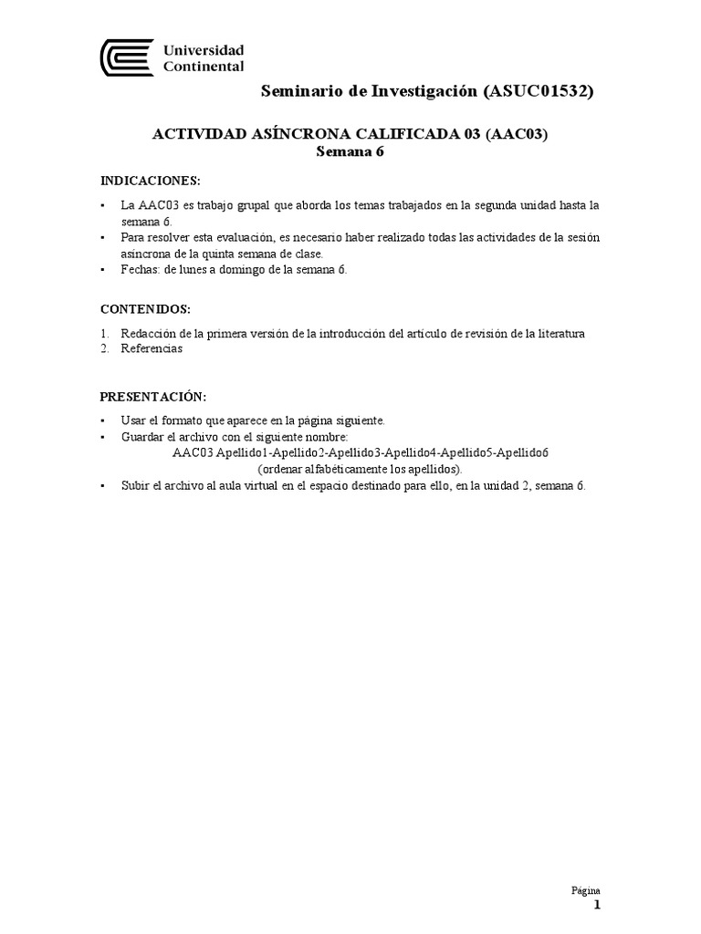 AAC03 - Semana 6 (Colaborativo) | PDF | Informática