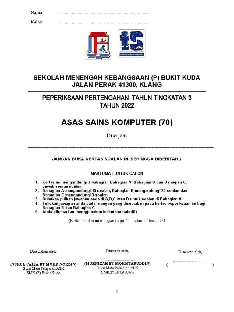 ASK Form 3 PPT 2022 | PDF