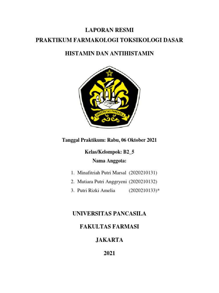 B2.5 - Lapres Histamin Dan Antihistamin | PDF
