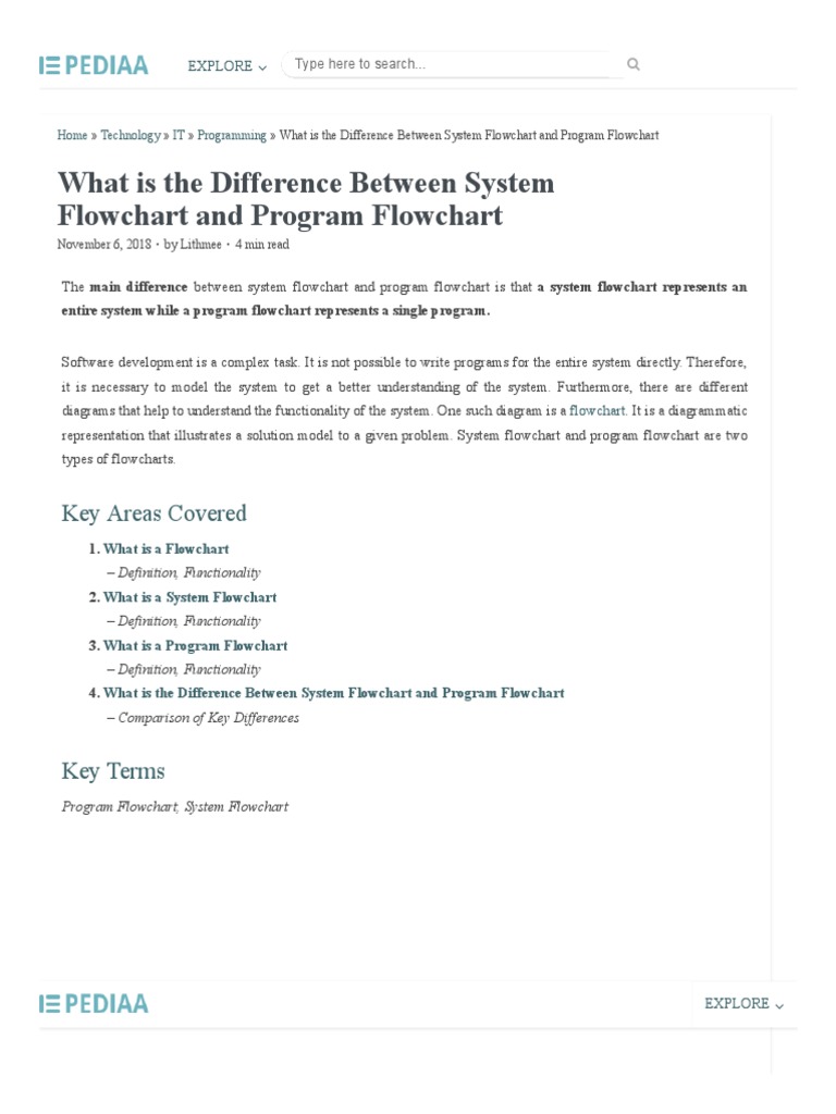 System Flowchart and Program Flowchart | PDF | Computer Program ...