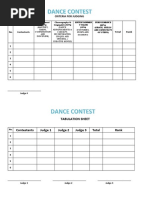 Criteria For Judging Dance Contest | PDF | Performing Arts | Entertainment