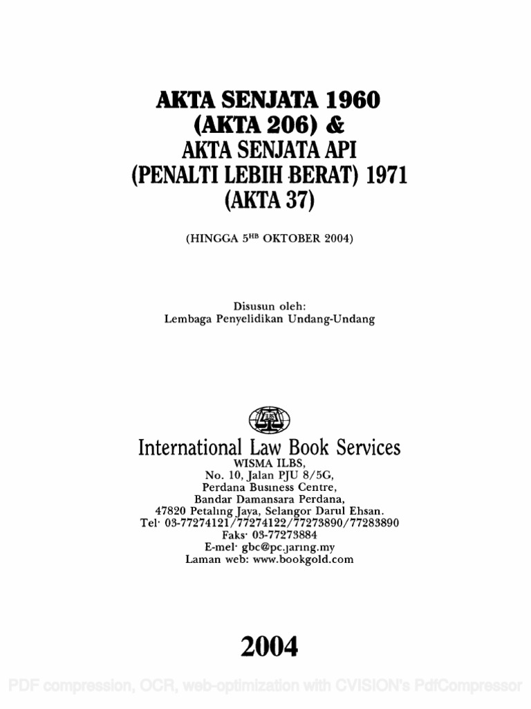 Akta Senjata 1960 | PDF