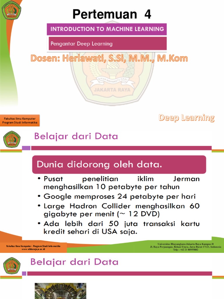 Deep Learning - Pertemuan 4 - HLW | PDF