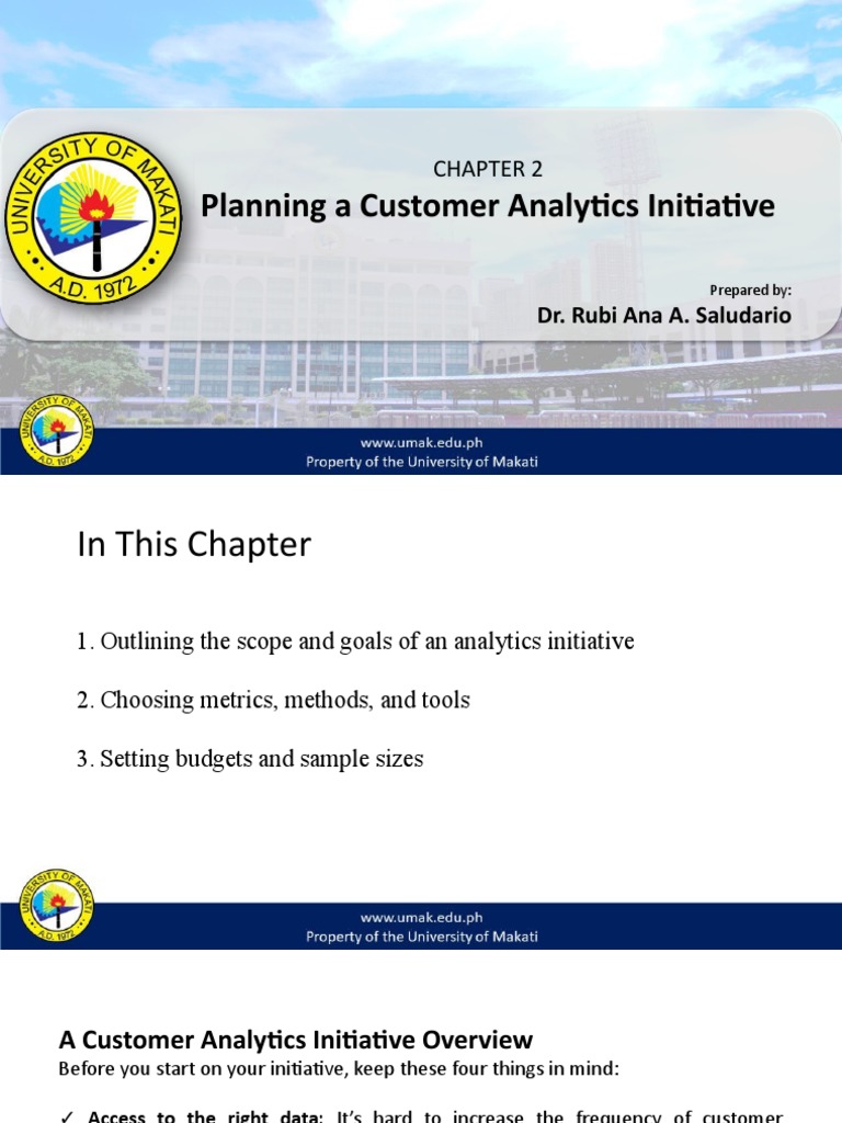 2 - PPT Planning Customer Analytics Initiative | PDF | Sampling (Statistics) | Analytics