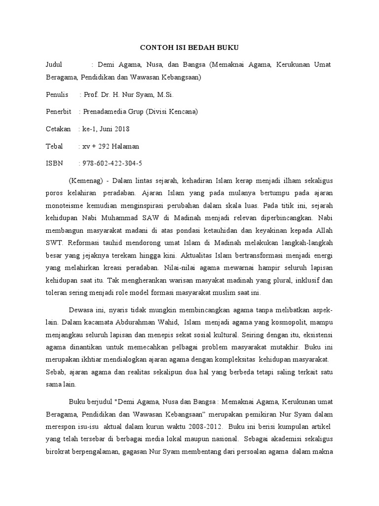 Contoh Isi Bedah Buku | PDF | Ilmu Sosial | Sejarah