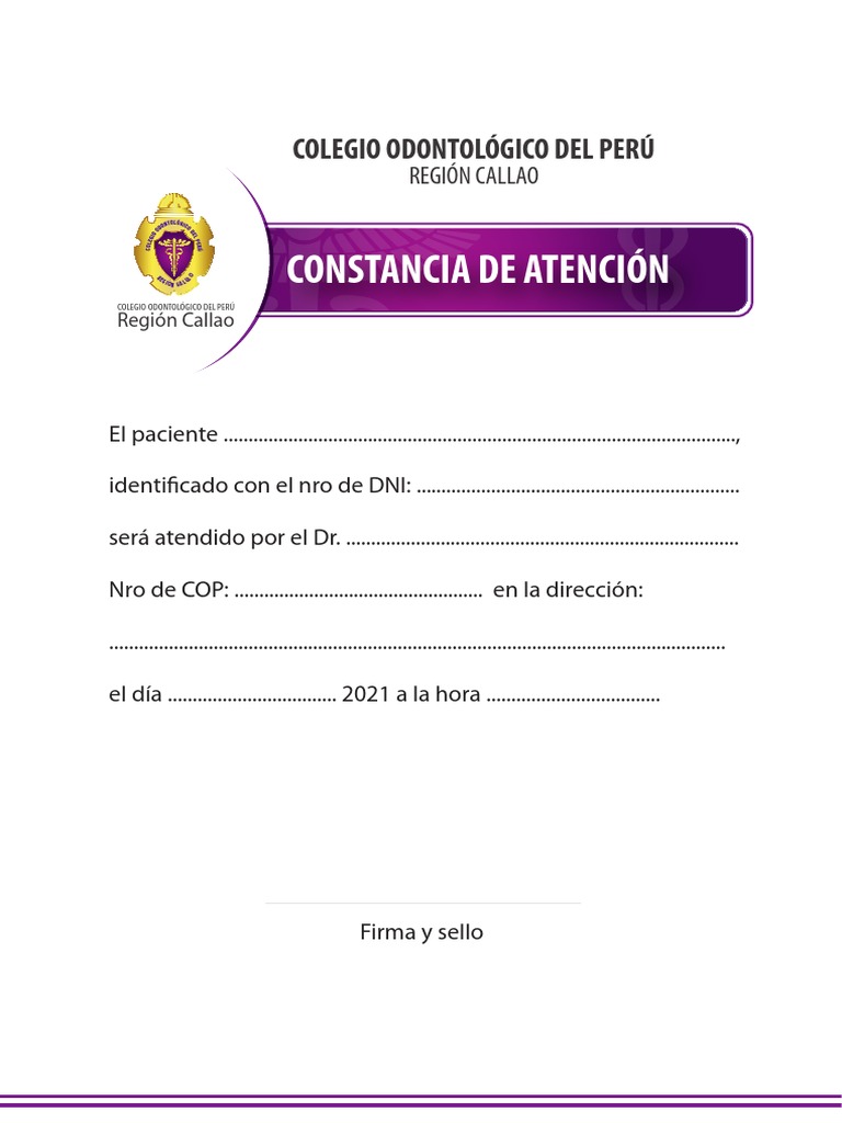 CONSTANCIA de Atenciòn A Paciente | PDF