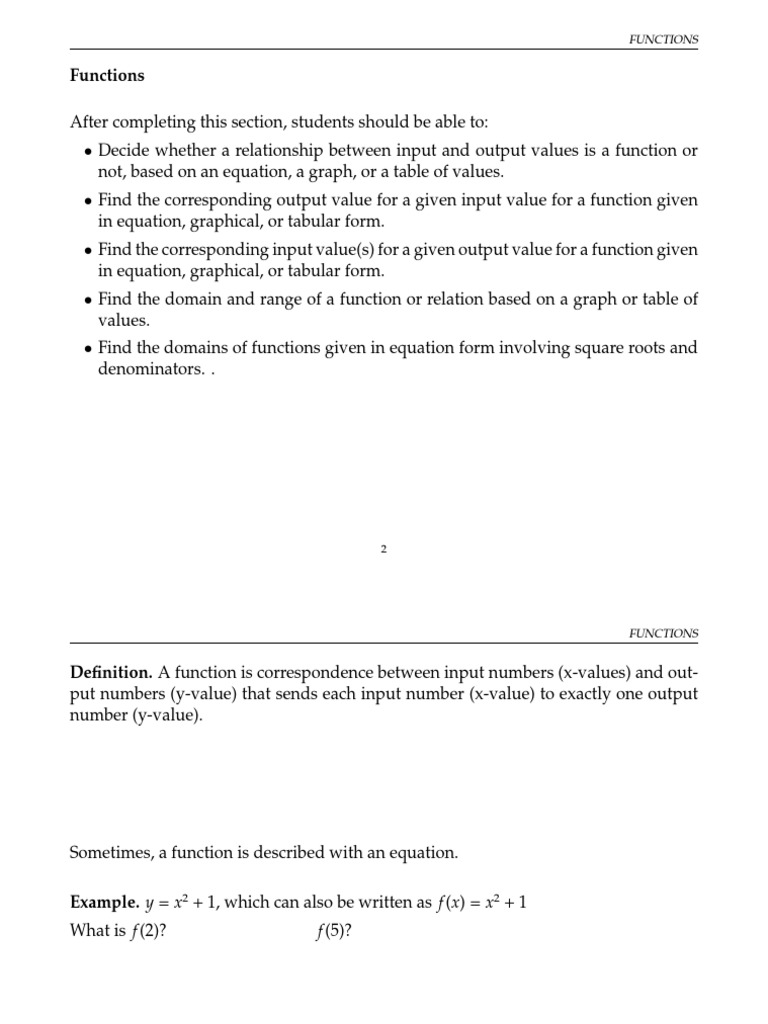 Notas Funciones | PDF | Function (Mathematics) | Maxima And Minima