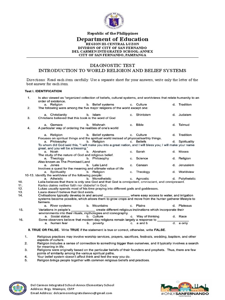Diag Test IWRBS | PDF | Wellness