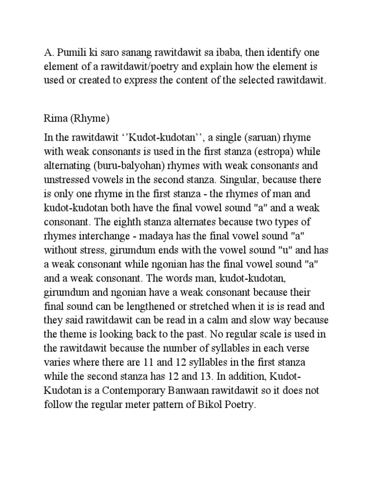 Rawitdawit Output | PDF