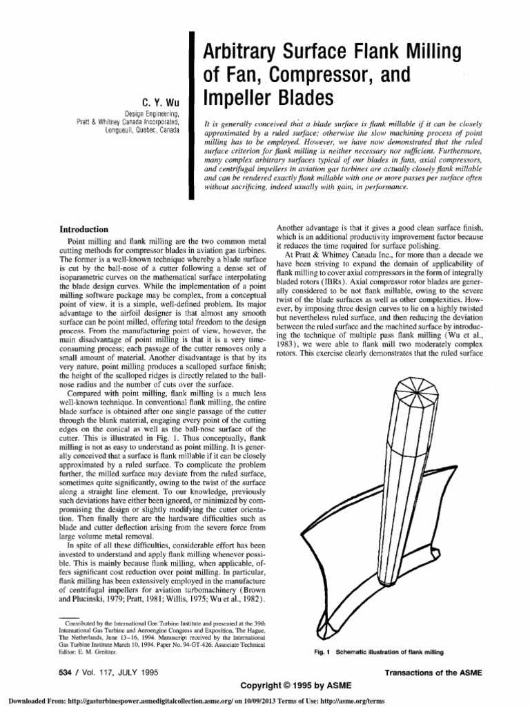 Arbitrary Surface Flank Milling Axial Compressor | PDF | Airfoil ...