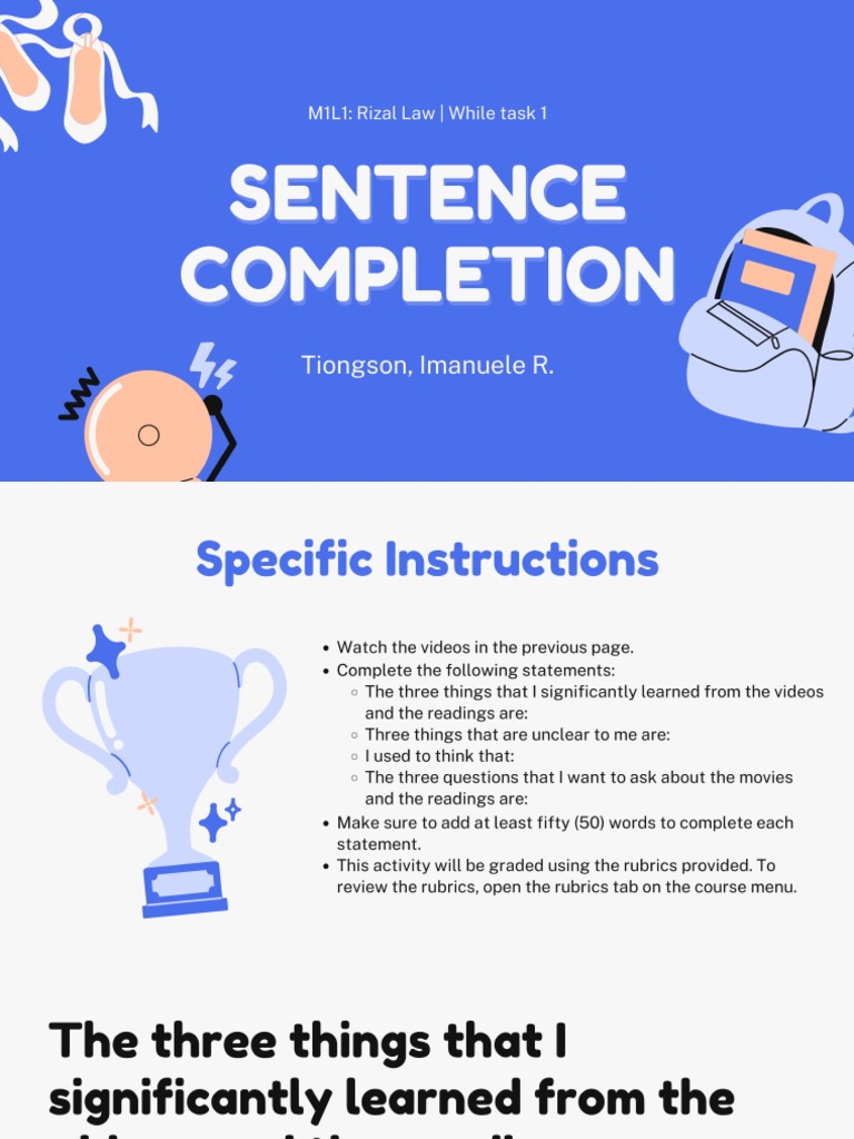 M1L1 Rizal Law While Task 1 | PDF
