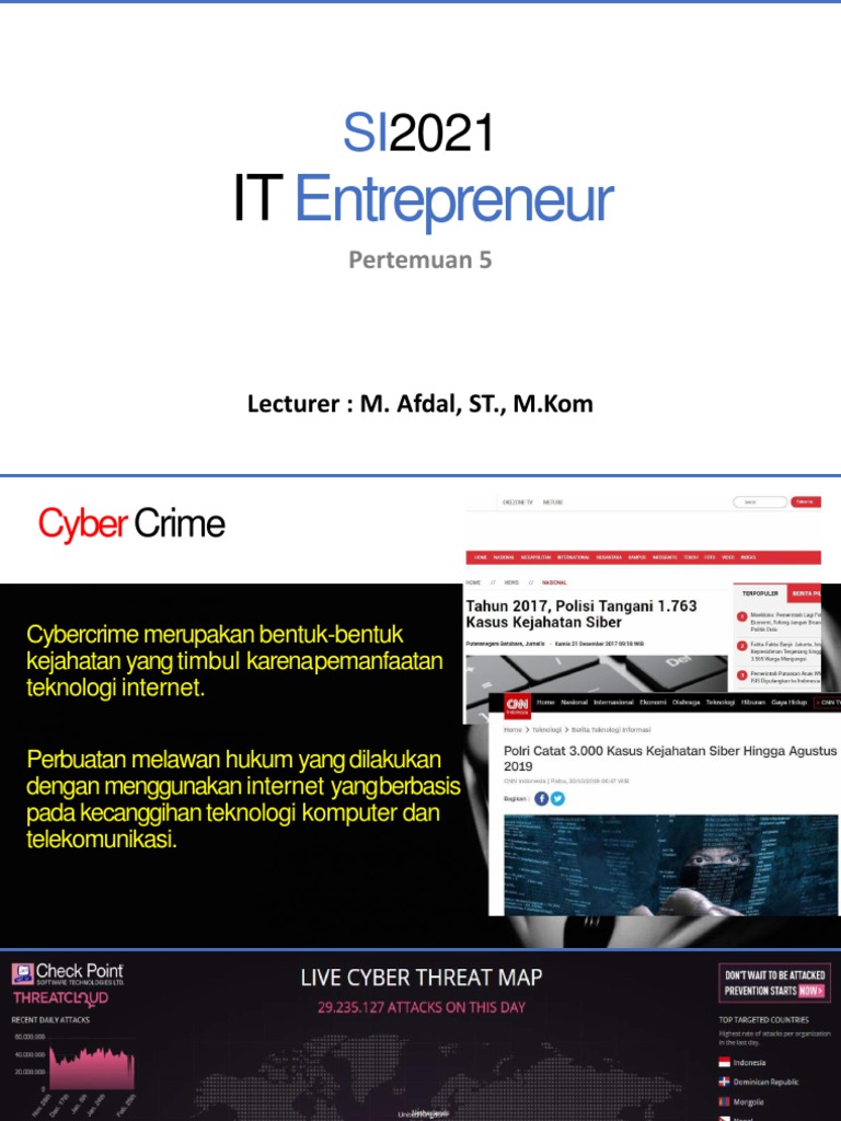 ITE Pertemuan 5 - Cyber Crime | PDF | Komputer