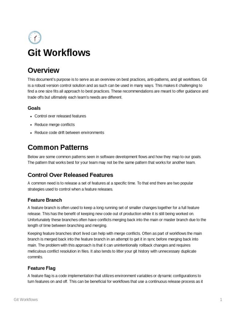 Git Workflows | Download Free PDF | Version Control | Computing