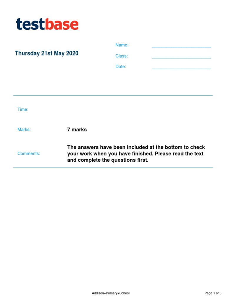 P5 Reading Exercise 24 | PDF