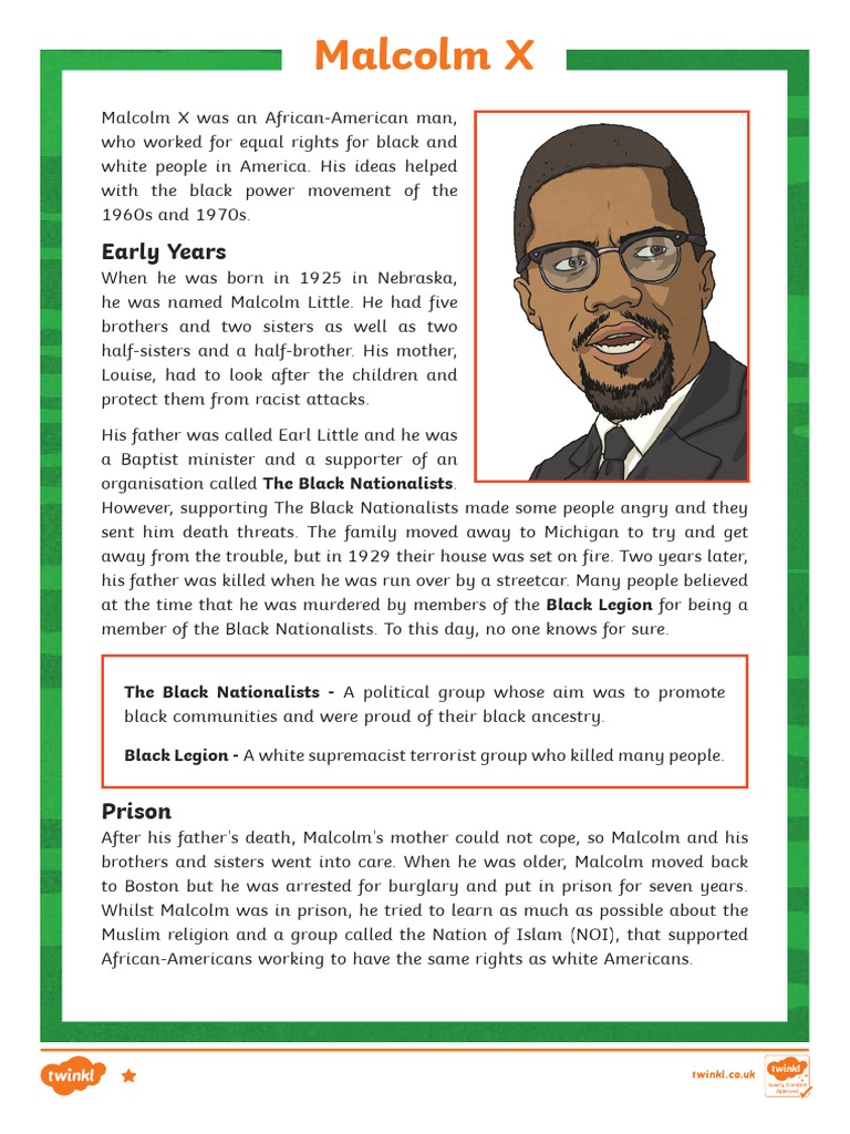 P5 Reading Exercise 47 | PDF | Malcolm X | Identity Politics