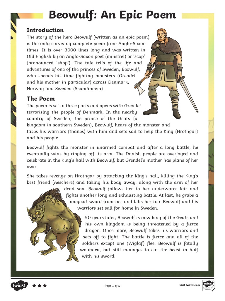 P5 Reading Exercise 60 | PDF | Beowulf | English Heroic Legends
