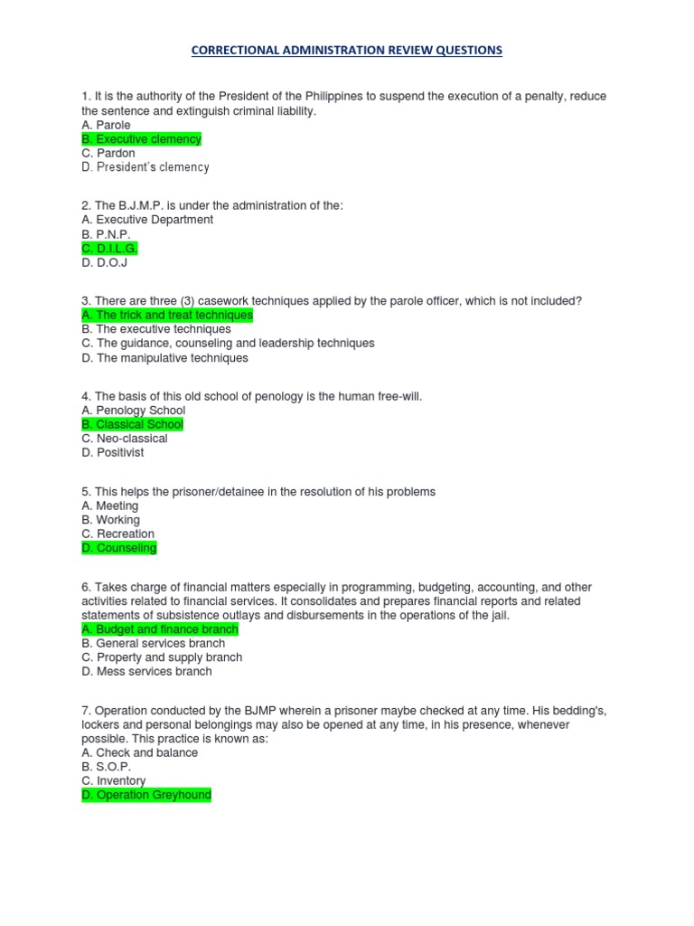 Penology Reviewer | PDF | Prison | Pardon