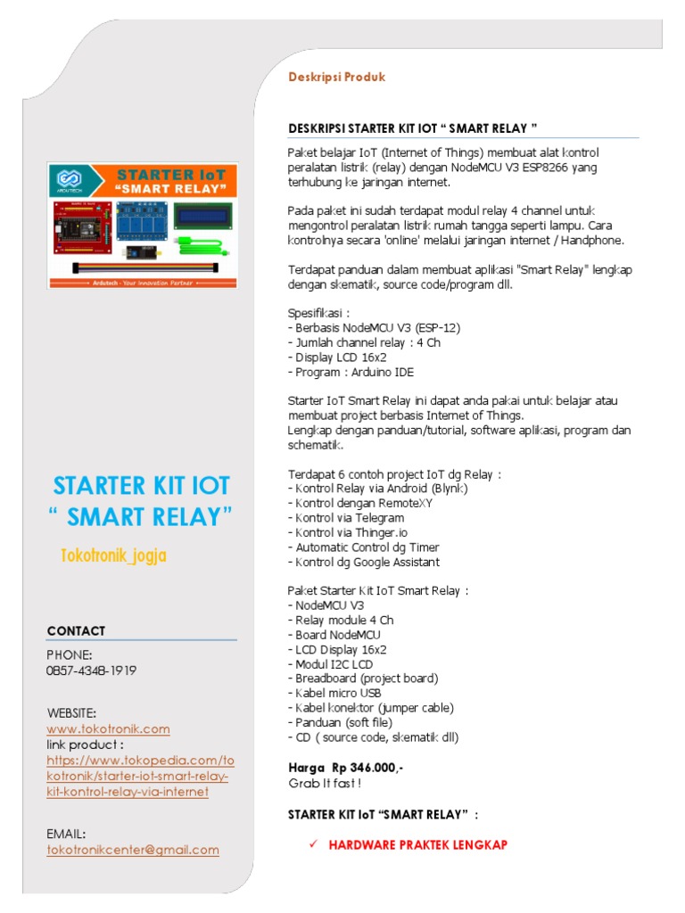 Paket Starter Kit IoT Smart Relay | PDF | Komputer | Teknologi & Rekayasa